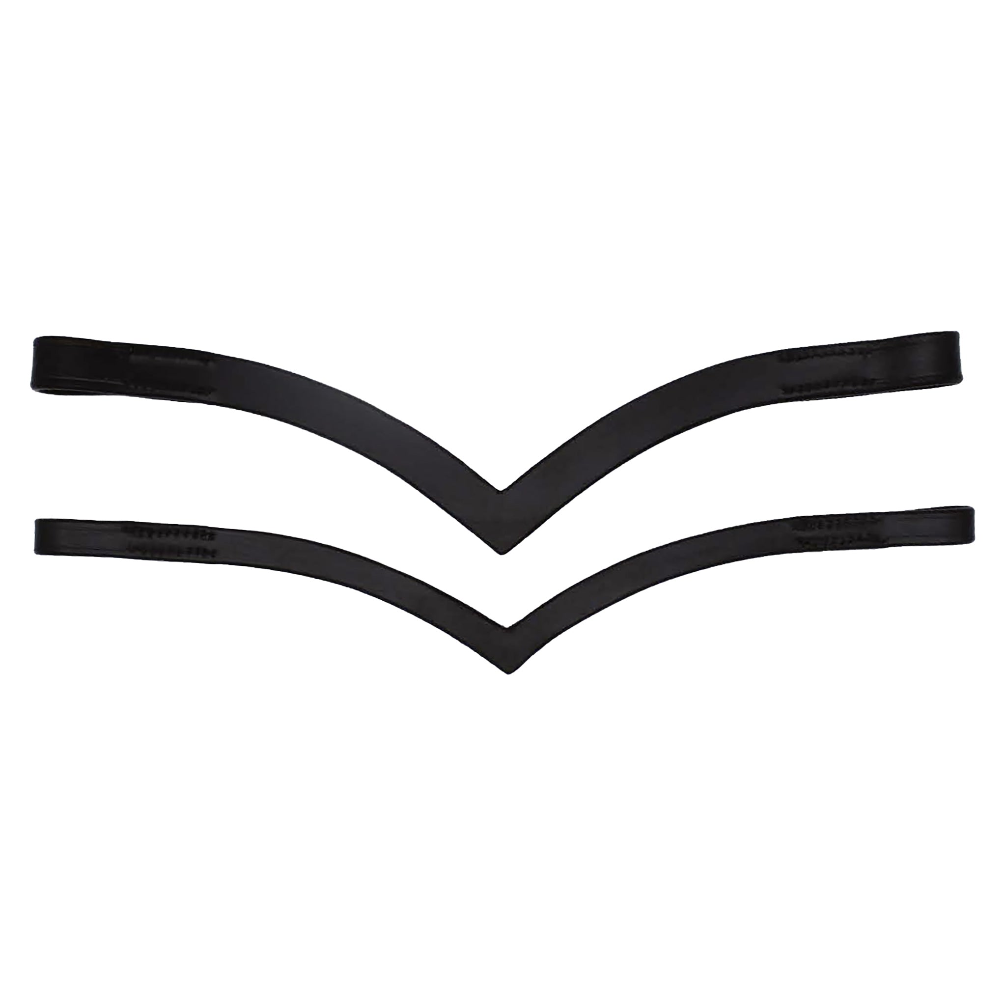 Deep V Plain Leather Browbands | Browbands UK